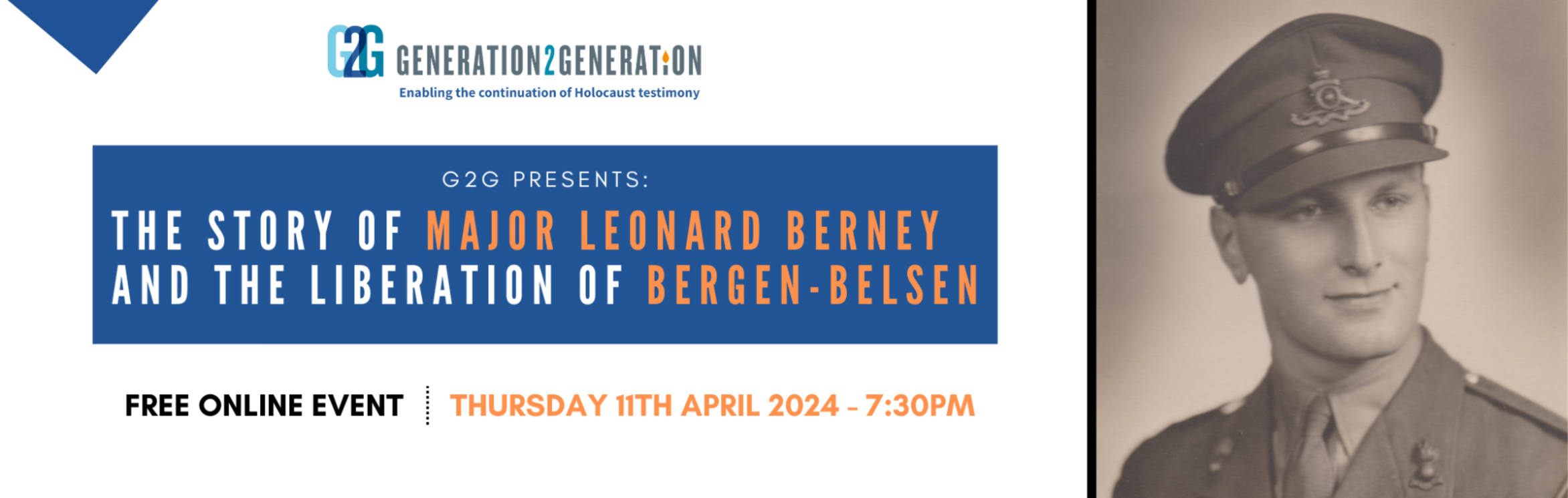 Select tickets – G2G Presents: The story of Major Leonard Berney and ...