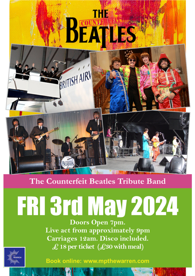 Buy tickets – The Counterfeit Beatles Tribute Band – The Warren