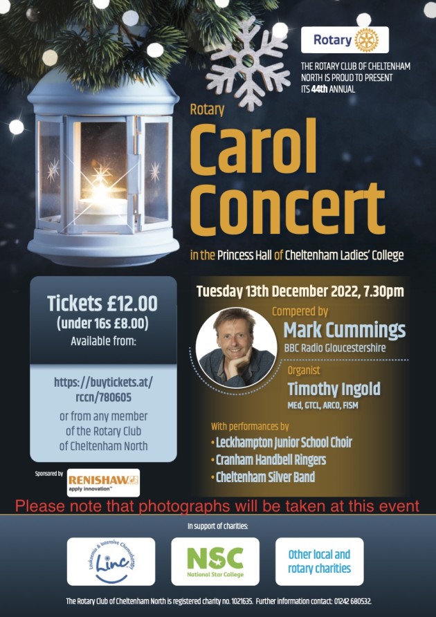 Buy tickets – ROTARY CLUB OF CHELTENHAM NORTH CAROL CONCERT 2022 ...