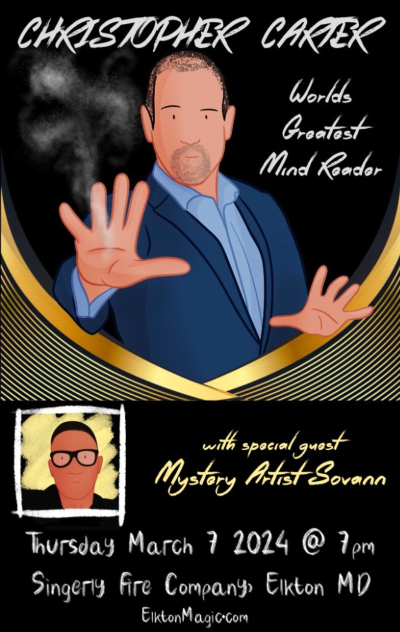 Buy tickets – Elkton Magic Presents Mind Reader Christopher Carter ...