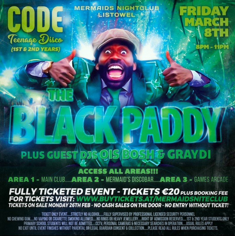 Buy tickets – CODE Teen Event with Special Guest The Black Paddy ...