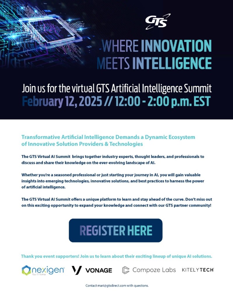 REGISTER FOR SUMMIT – WHERE INNOVATION MEETS INTELLIGENCE | GTS AI SUMMIT