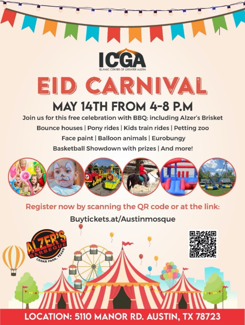 Select tickets – Eid Carnival – Islamic Center of Greater Austin - 5110 ...