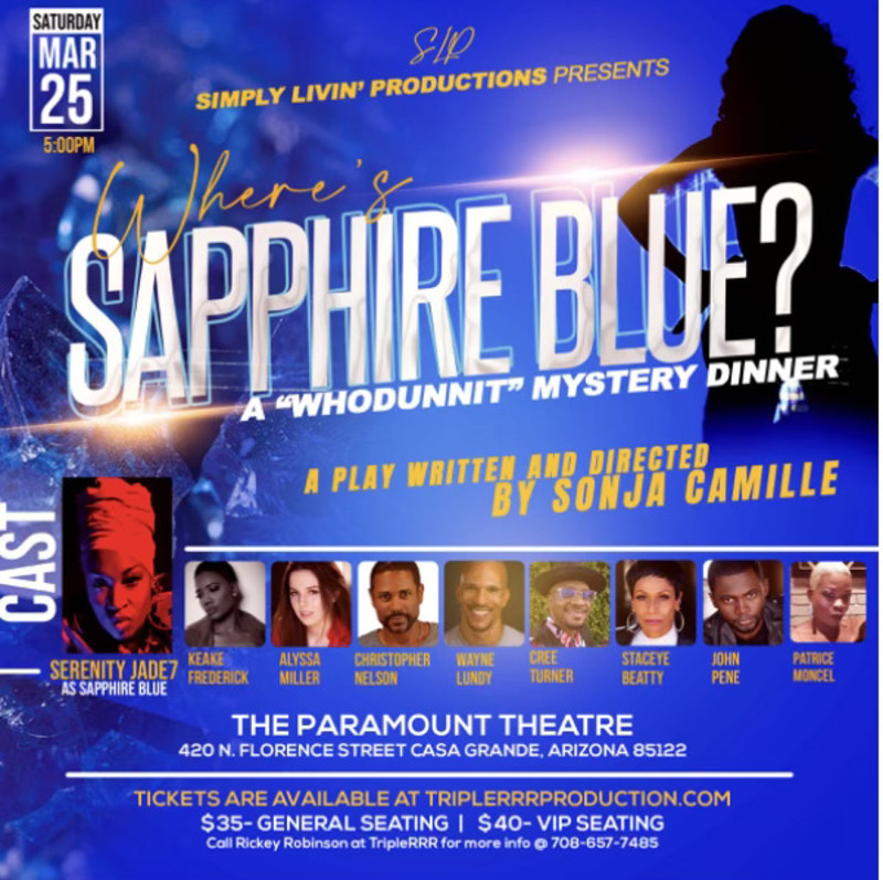 Buy tickets – Where's Sapphire Blue? Mystery Dinner – Paramount Theatre