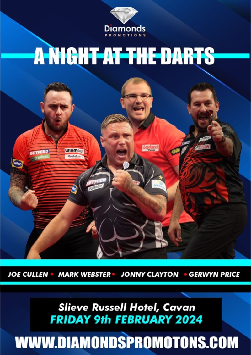 Buy tickets / Join the guestlist – A Night at the darts Cavan – Slieve ...