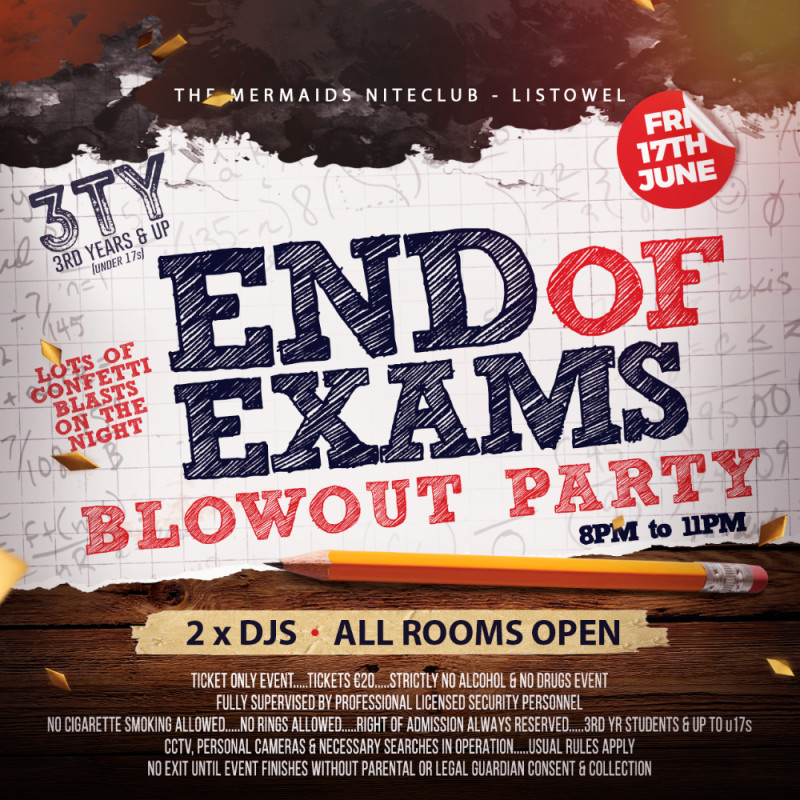 SOLD OUT! – 3TY presents The Biggest End of Exams Blowout Party at The ...