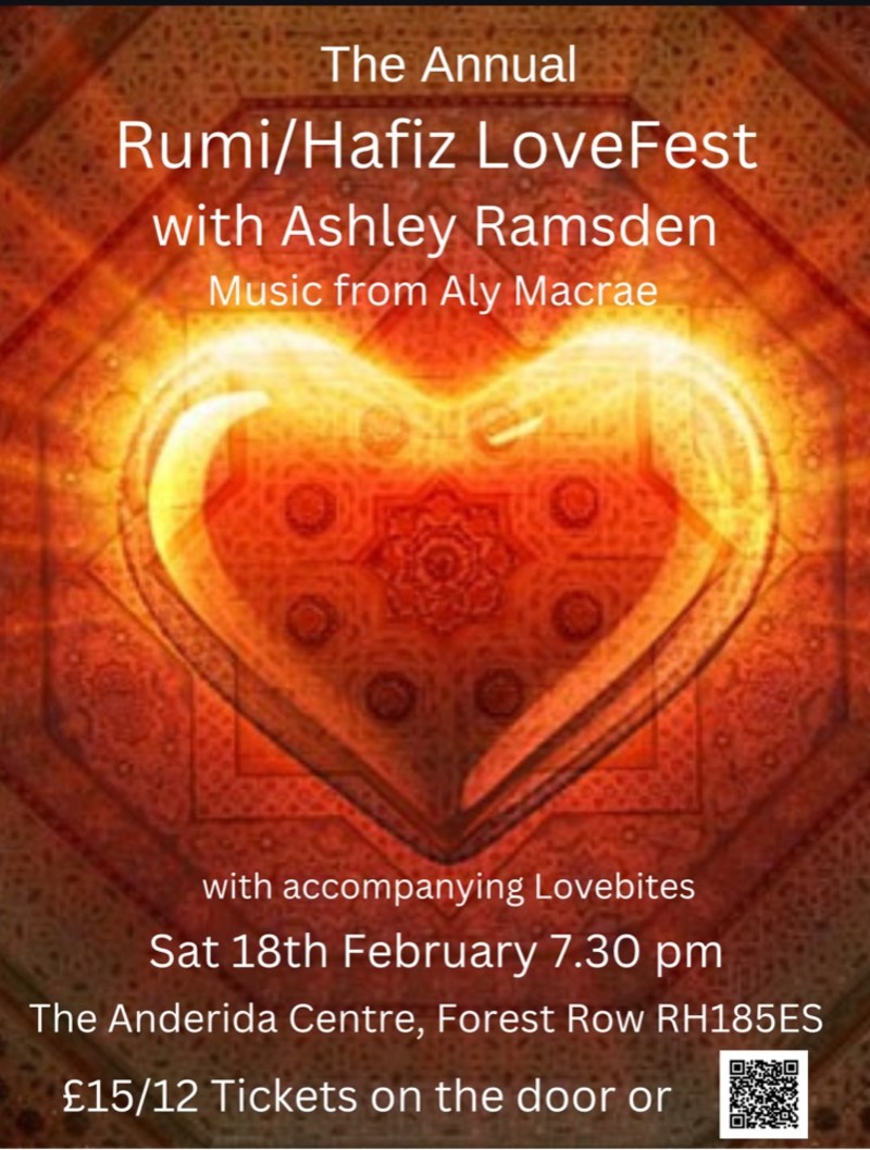 Buy tickets – The Annual Rumi/Hafiz LoveFest – The Anderida Centre ...