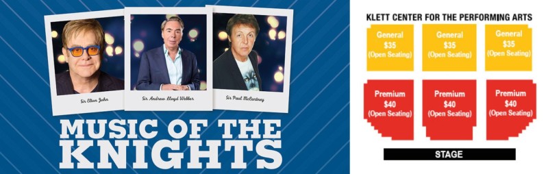 Select tickets – Music of The Knights® – Klett Performing Arts Center