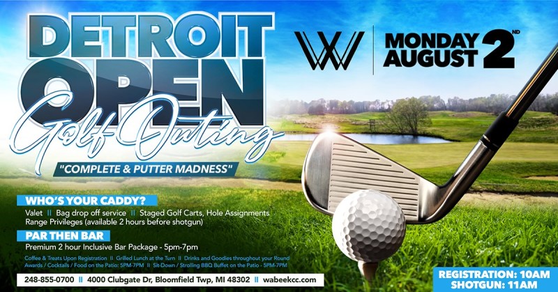 Buy tickets – The Detroit Open: Golf Outing – Wabeek Country Club