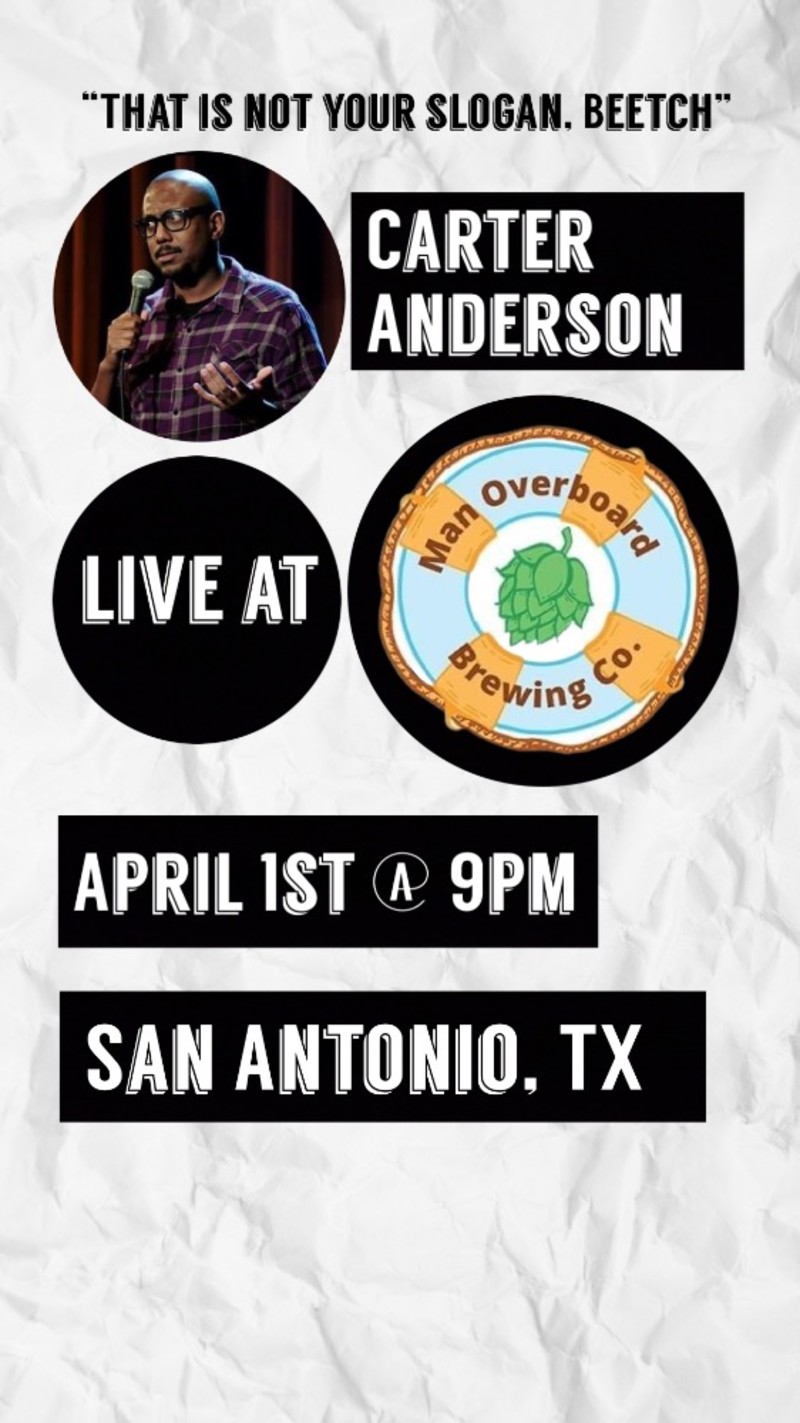 Buy tickets – Carter Anderson Live At Man Overboard Brewing Co. – Man ...